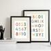 Alphabet and Numbers Set of 2 Rainbow Baby Poster ABC Poster Prints ABC ...