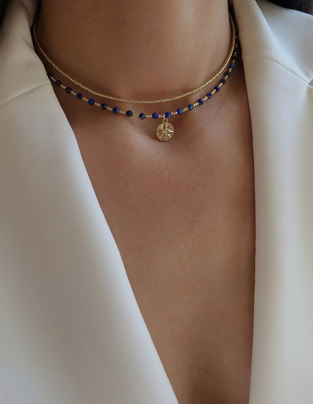 Spinel Choker Necklace, Spinel Jewelry, Sun Pendant, Handmade Choker ...