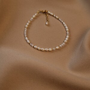 Dainty Pearl Anklet, Coquette Pearl Bracelet, Freshwater Pearls, String ...