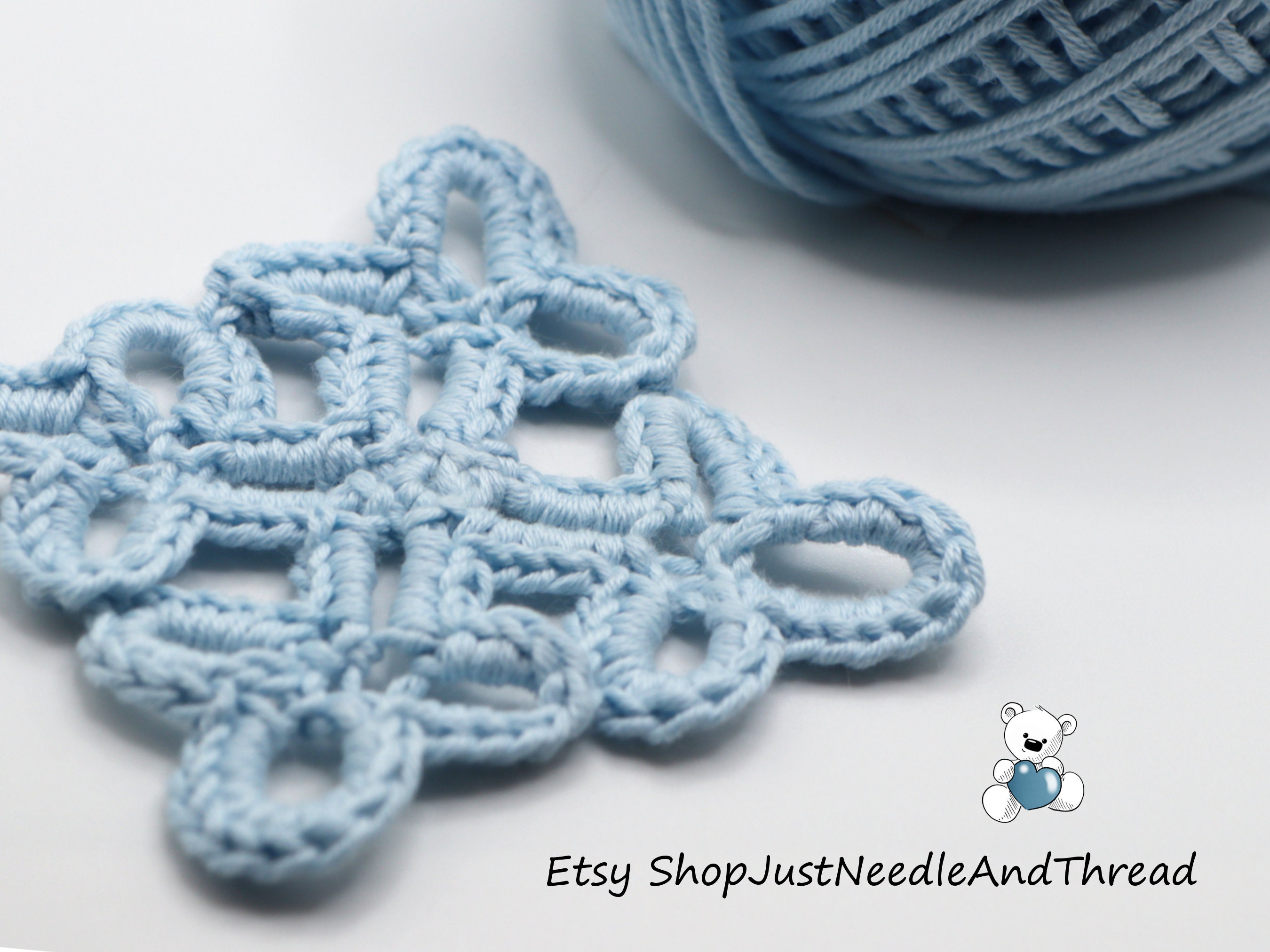 Blue Celtic Granny Square Crochet Pattern: Photo Tutorial (PDF Download ...