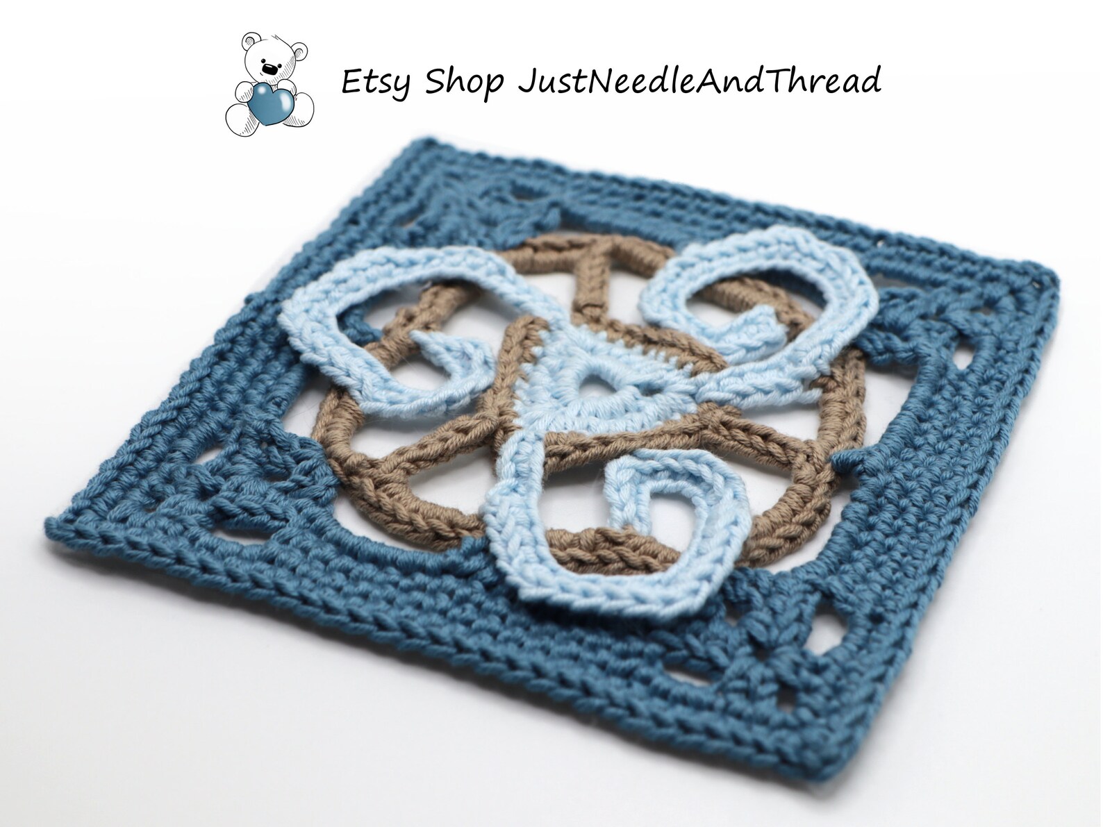 Granny Square Triskell Crochet Pattern: Celtic Design (PDF Download) - Etsy
