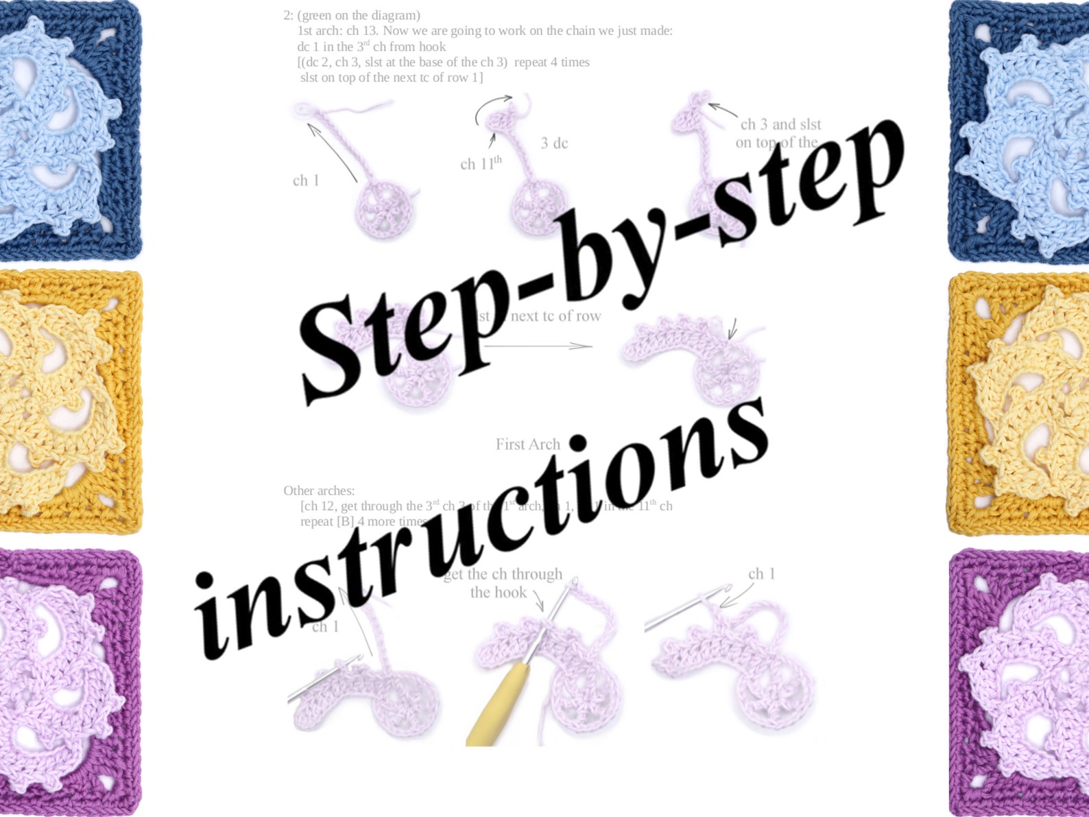 PATTERN Granny Square Celtic Granny Square PDF Crochet - Etsy