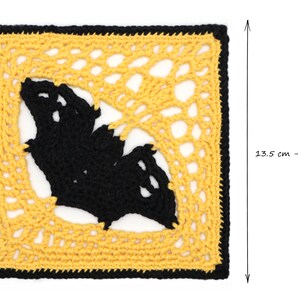 Halloween Bat Granny Square Crochet Pattern: Photo Tutorial (PDF ...