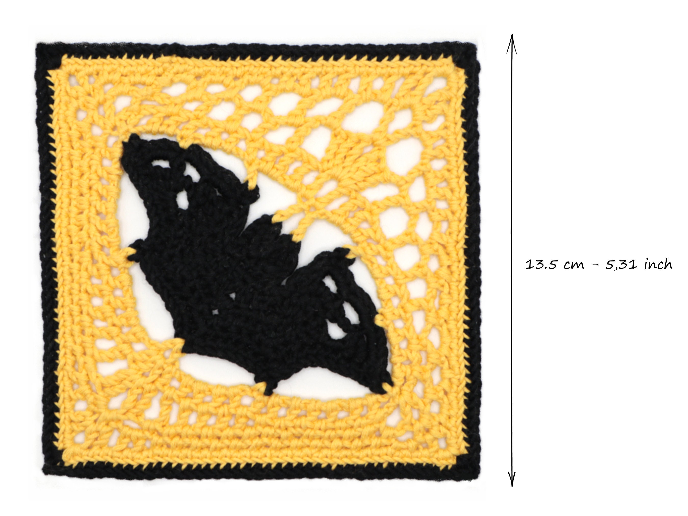 PATTERN Halloween Granny Square Bat and Spider Granny Square - Etsy