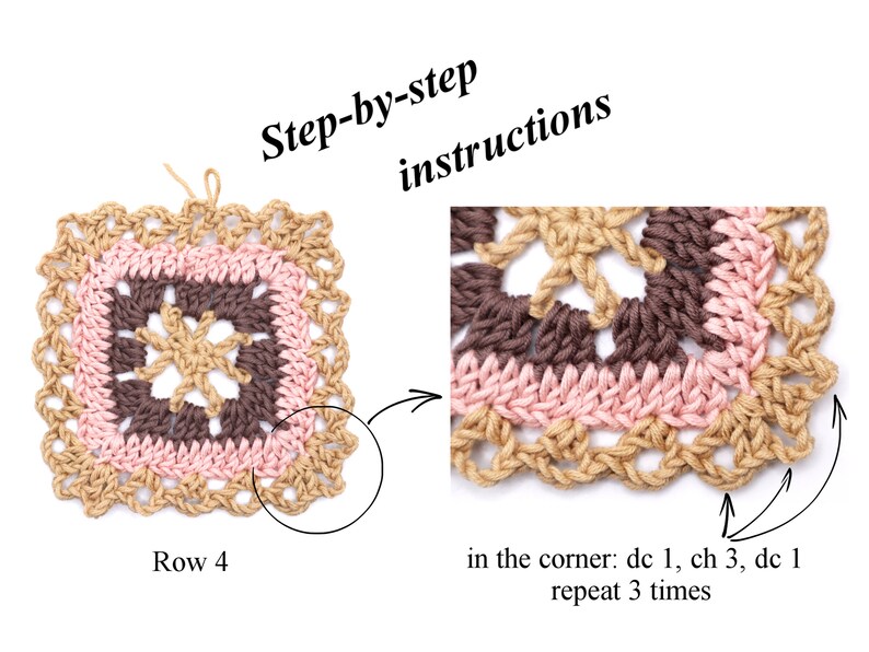 PATTERN Granny Square-pdf Digital Download Granny Square PDF Crochet ...