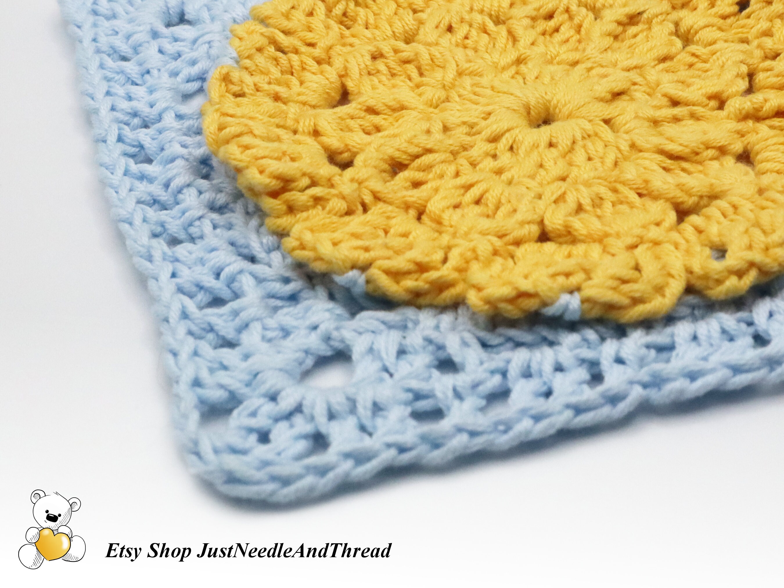 PATTERN Granny Square Flower Granny Square PDF Crochet Pattern With ...