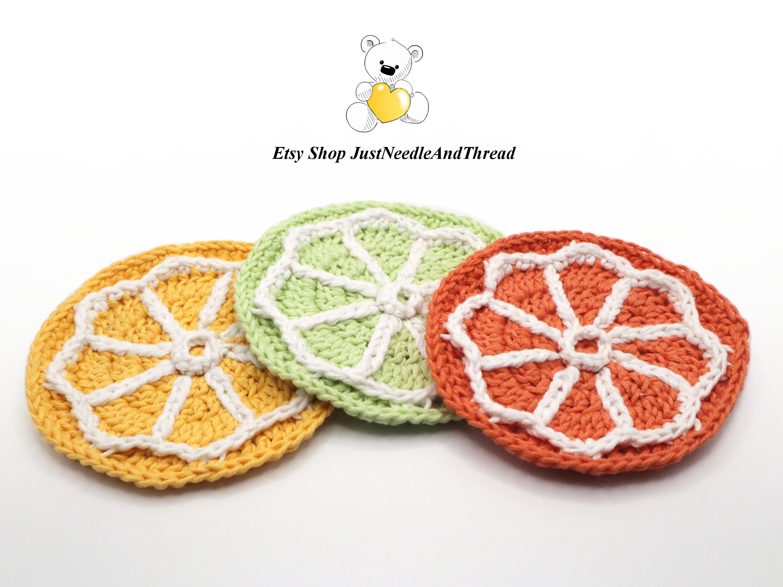 PATTERN Orange Slice Granny Square Lemon Slice Granny Square PDF ...
