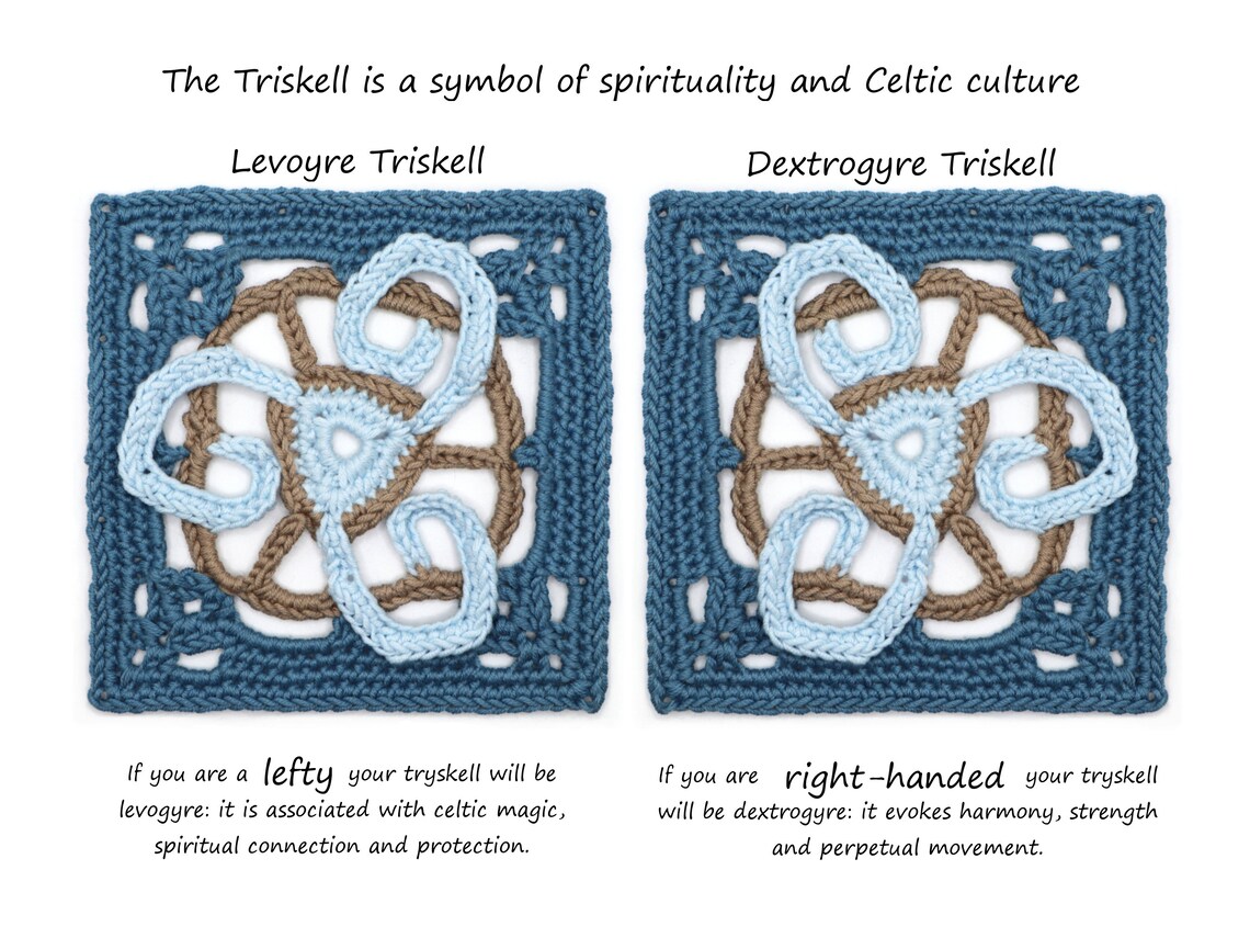 Granny Square Triskell Crochet Pattern: Celtic Design (PDF Download) - Etsy