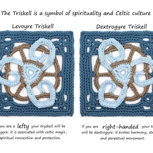 Granny Square Triskell Crochet Pattern: Celtic Design (PDF Download) - Etsy