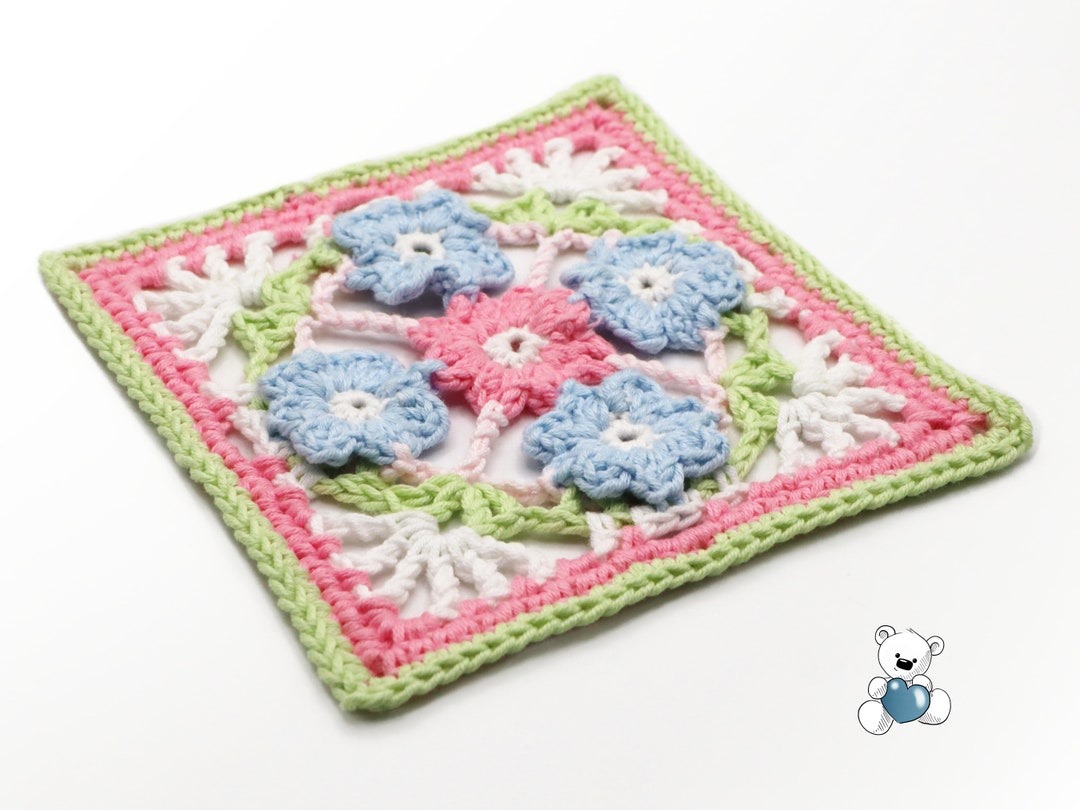 PATTERN Crochet Pastel Granny Square - Granny Square - PDF Crochet ...