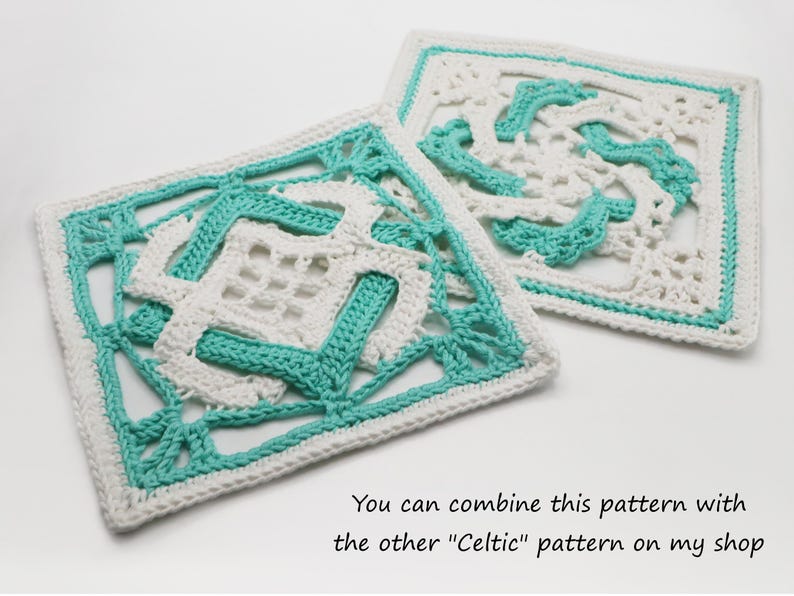 Celtic Granny Square Crochet Pattern: Photo Tutorial & Diagram (PDF ...
