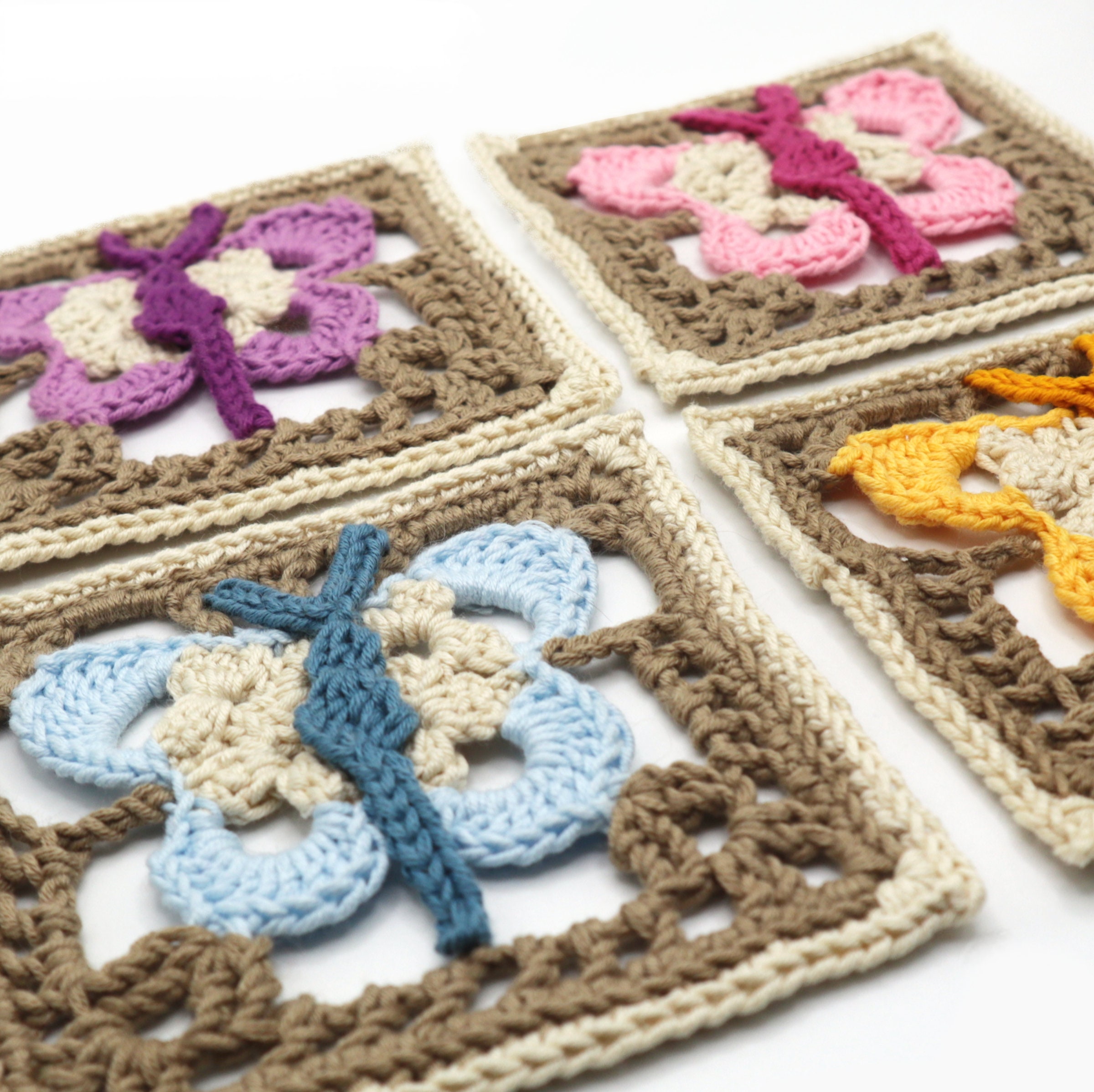 PATTERN Butterfly Granny Square Granny Square PDF Crochet Pattern With ...