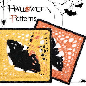 Halloween Bat Granny Square Crochet Pattern: Photo Tutorial (PDF ...