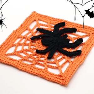 Halloween Spiderweb Granny Square Crochet Pattern (PDF Download) - Etsy