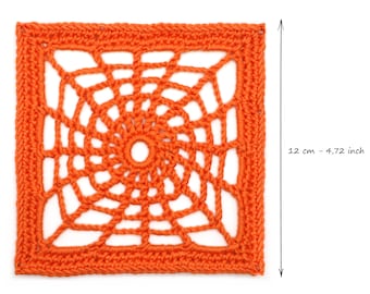 Halloween Granny Square Pattern - Spiderweb Granny Square - PDF Crochet ...