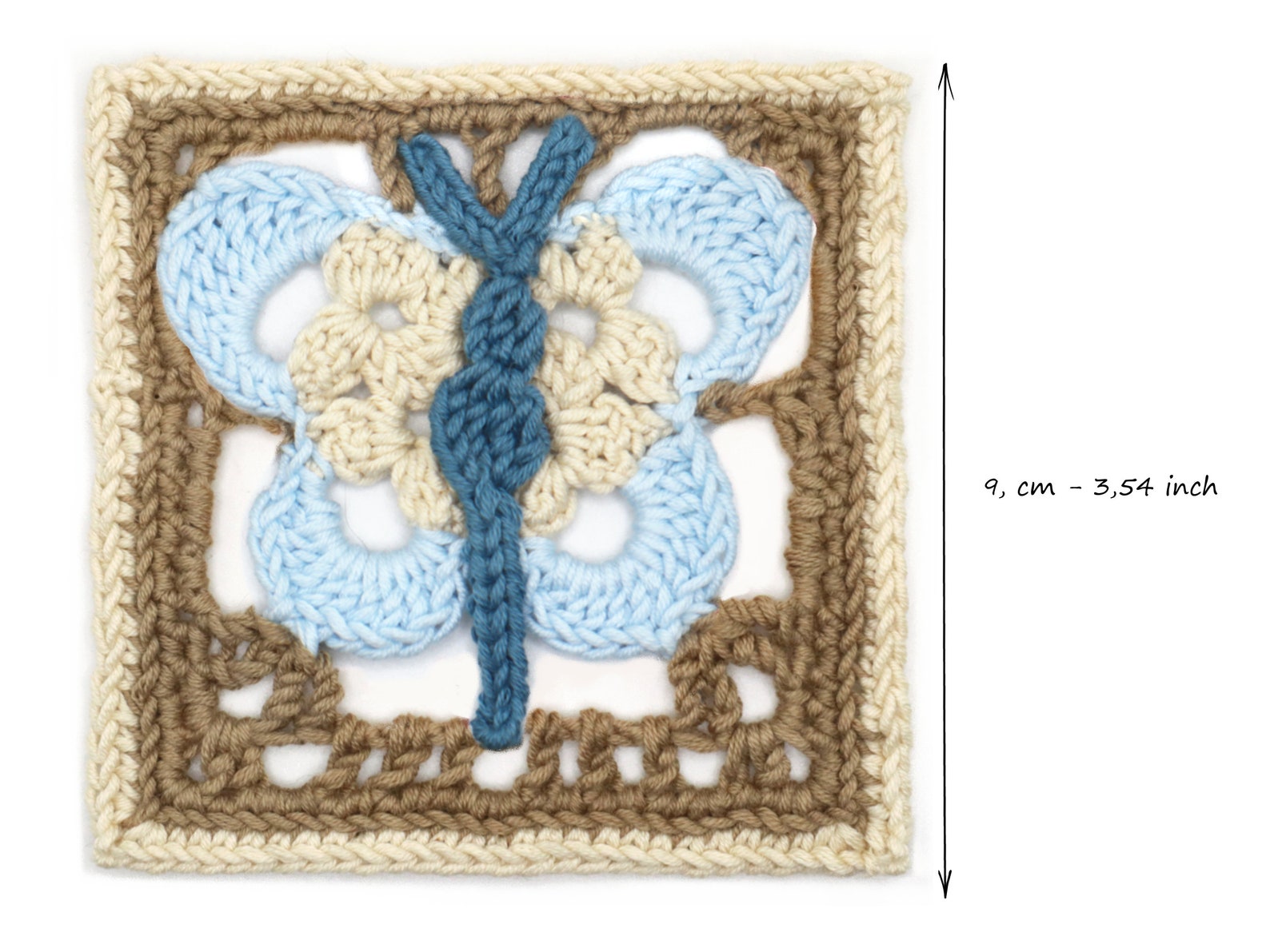PATTERN Butterfly Granny Square Granny Square PDF Crochet Pattern With ...