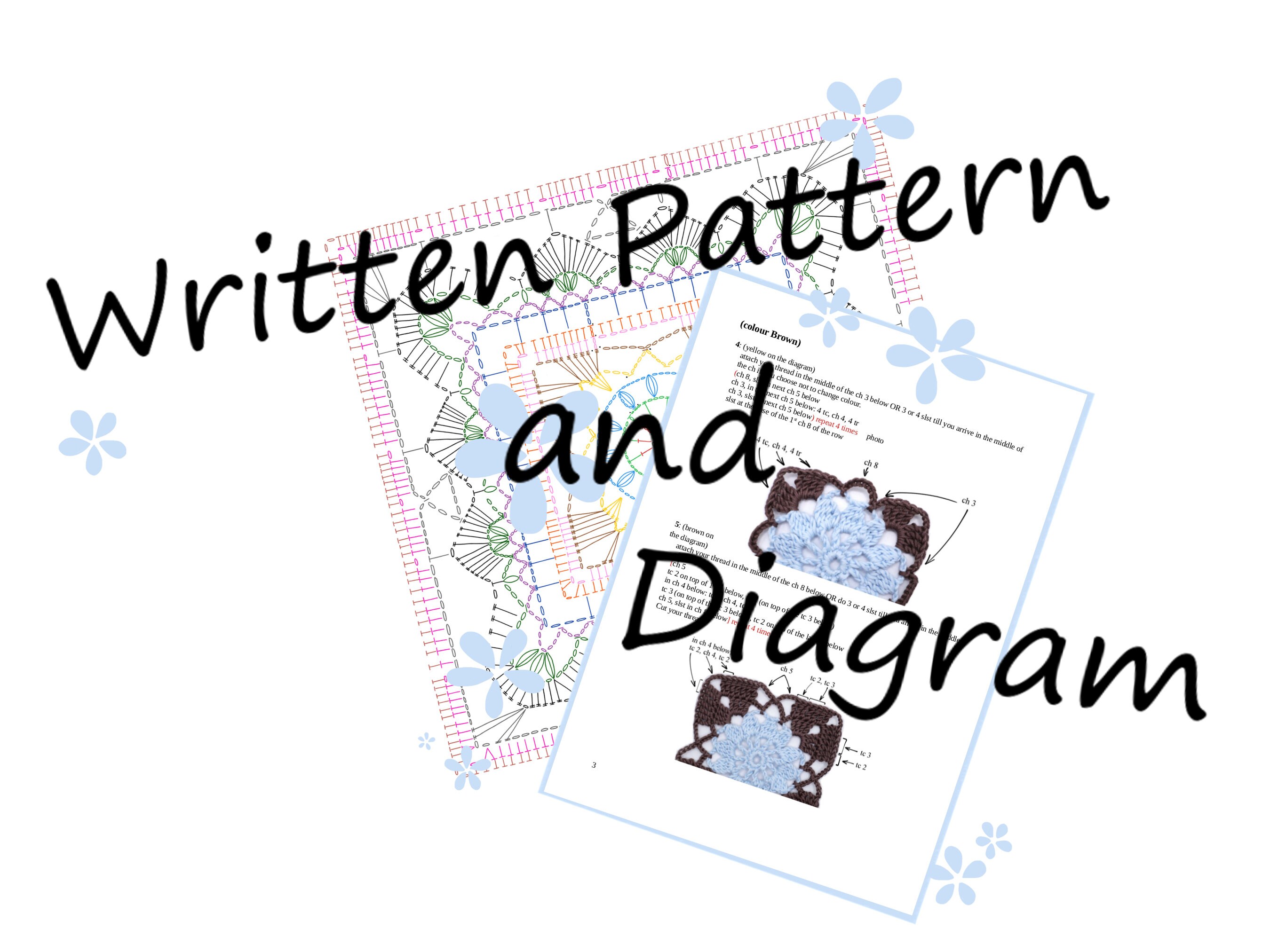 Heart Granny Square Crochet Pattern: Photo Tutorial & Diagram (PDF ...
