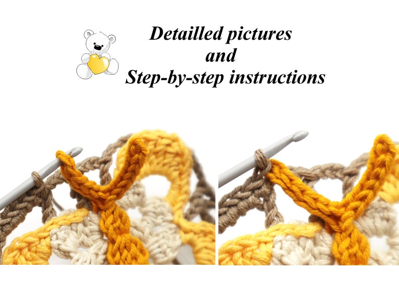 PATTERN Butterfly Granny Square Granny Square PDF Crochet Pattern With ...