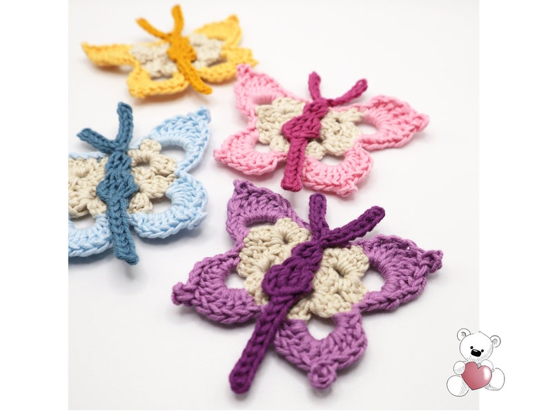 PATTERN Butterfly Granny Square Granny Square PDF Crochet Pattern With ...