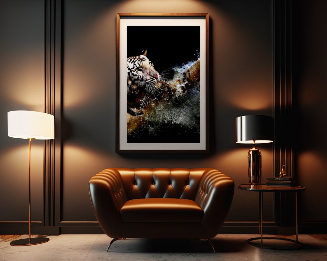 Black Modern World Wildlife Canvas Prints, Digital Download , Printable ...