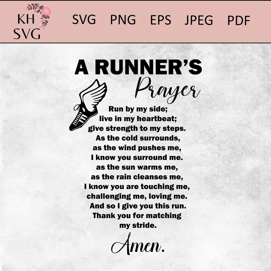 A Runner's Prayer Runners SVG Cricut SVG Svg Files PNG - Etsy UK