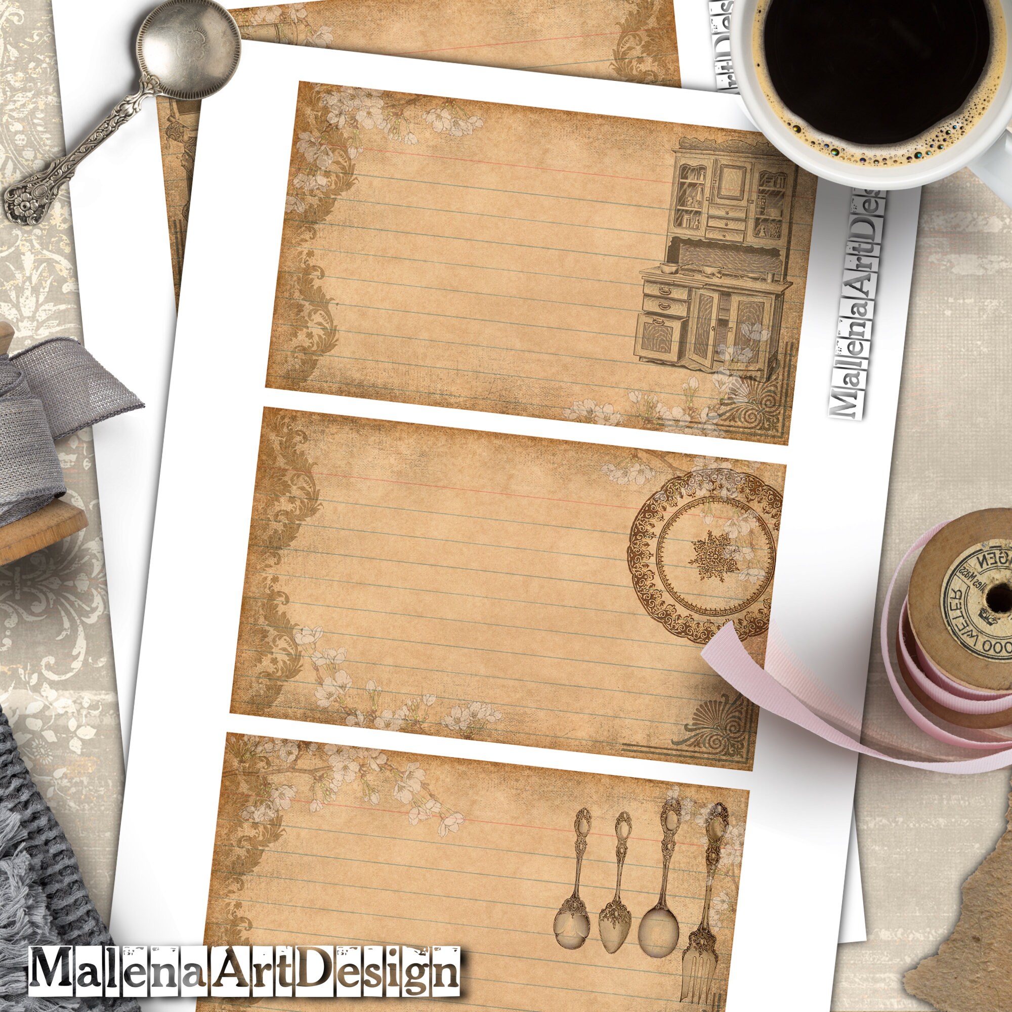Annotato CARD Vintage Digital Cards Printables Papers for - Etsy