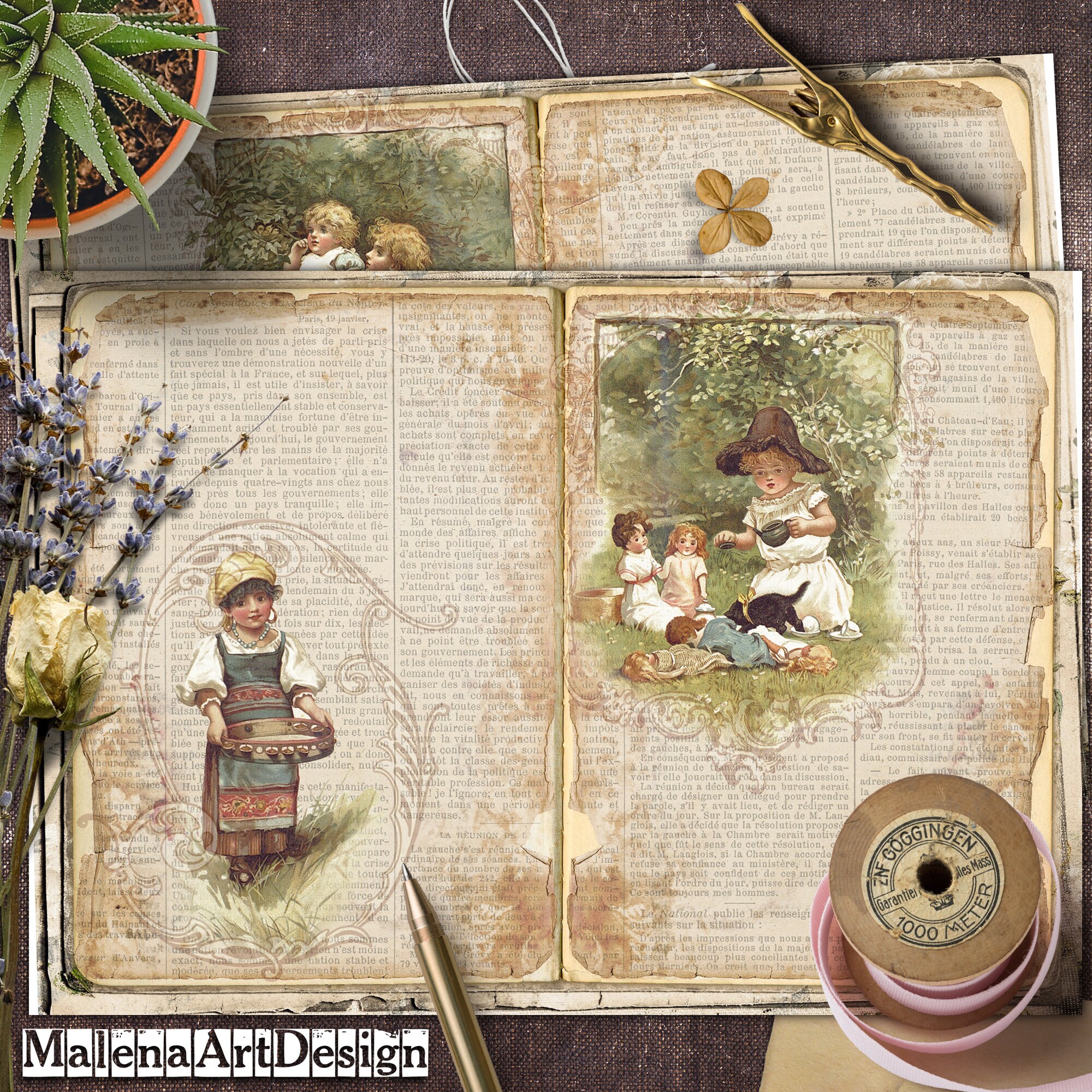 Kids Children Playing Papers Digital Cards Printables - Etsy