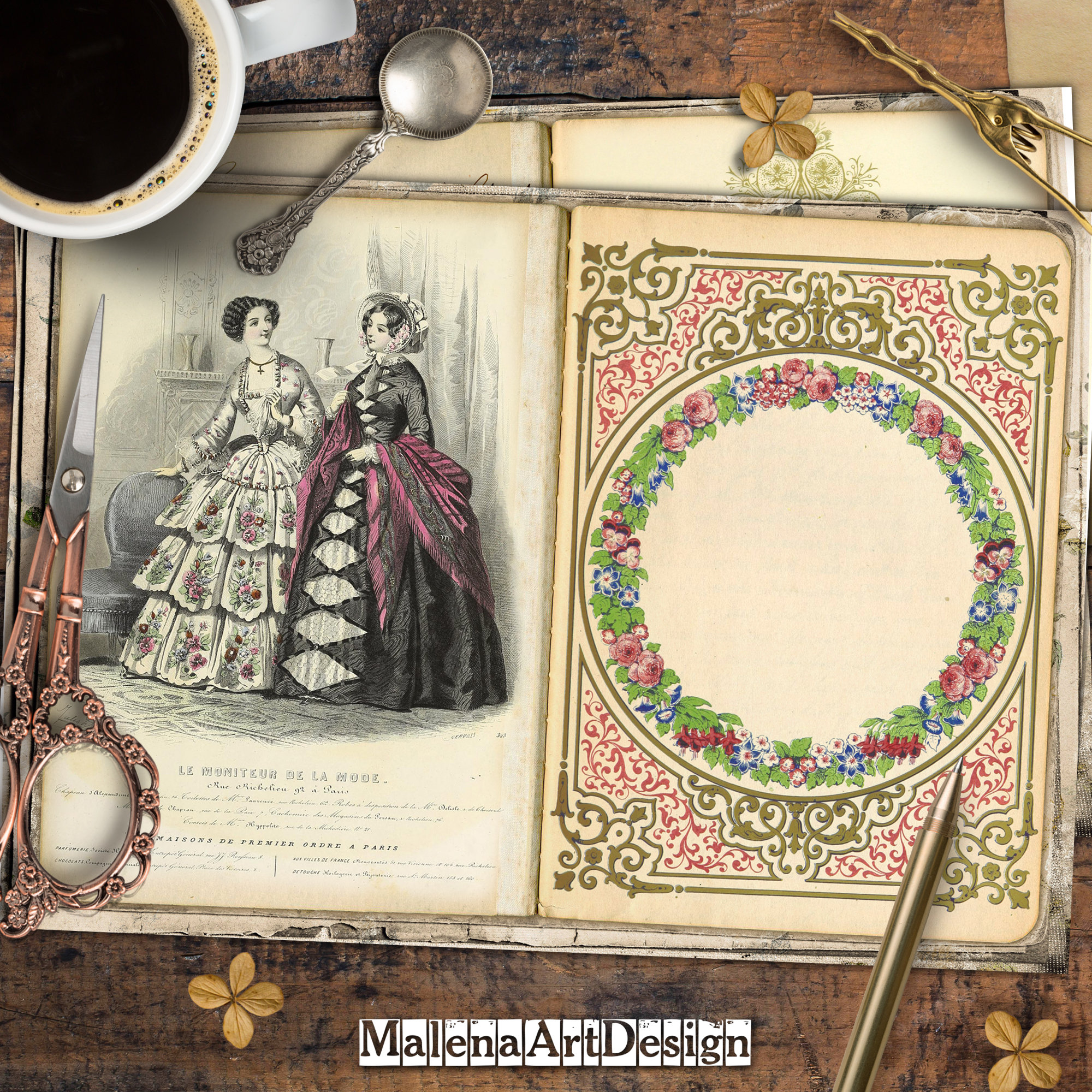 Victorian Ladies Papers Digital Cards Printables Vintage - Etsy