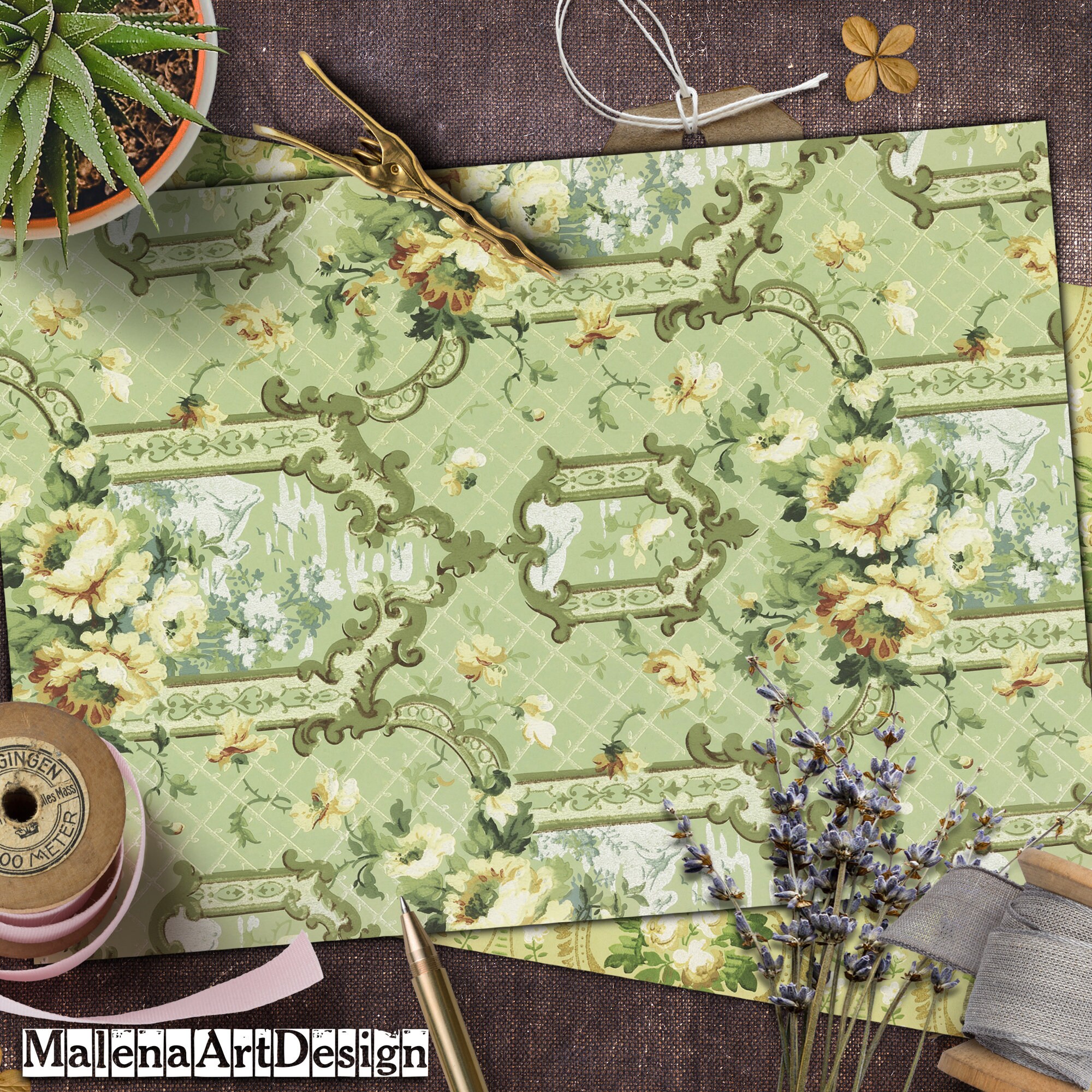 Old Pinned Paper Vintage CARD Digital Cards Printables - Etsy