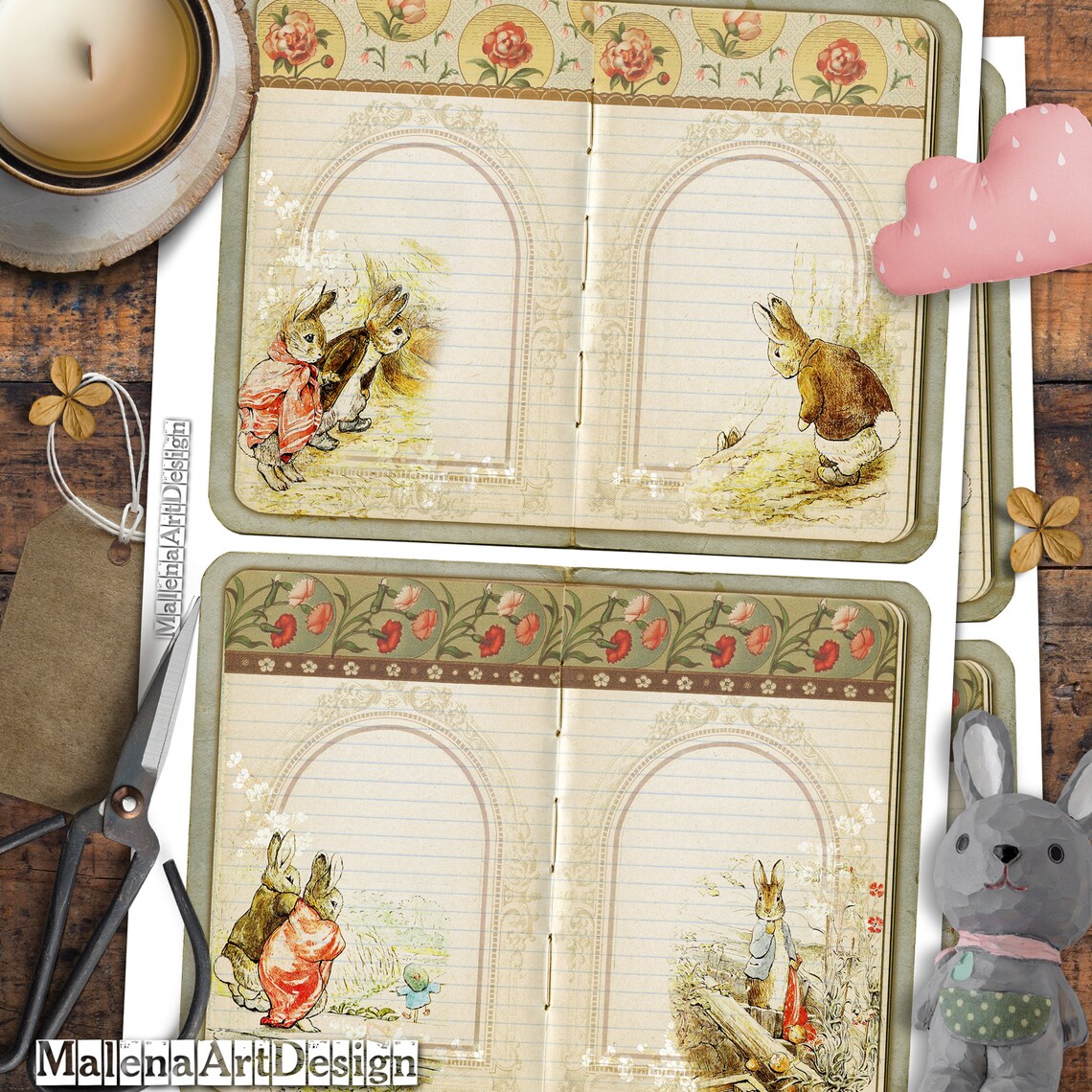 Peter Rabbit Papers Cards Tags Digital Cards Printables - Etsy