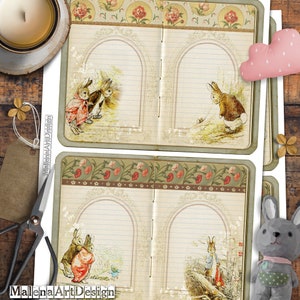 Peter Rabbit, Papers, Cards, Tags, Digital Cards Printables, Vintage ...