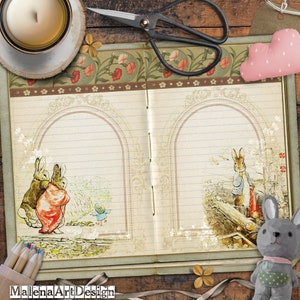 Peter Rabbit, Papers, Cards, Tags, Digital Cards Printables, Vintage ...