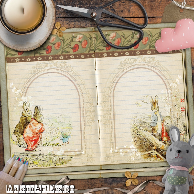 Peter Rabbit Papers Cards Tags Digital Cards Printables - Etsy