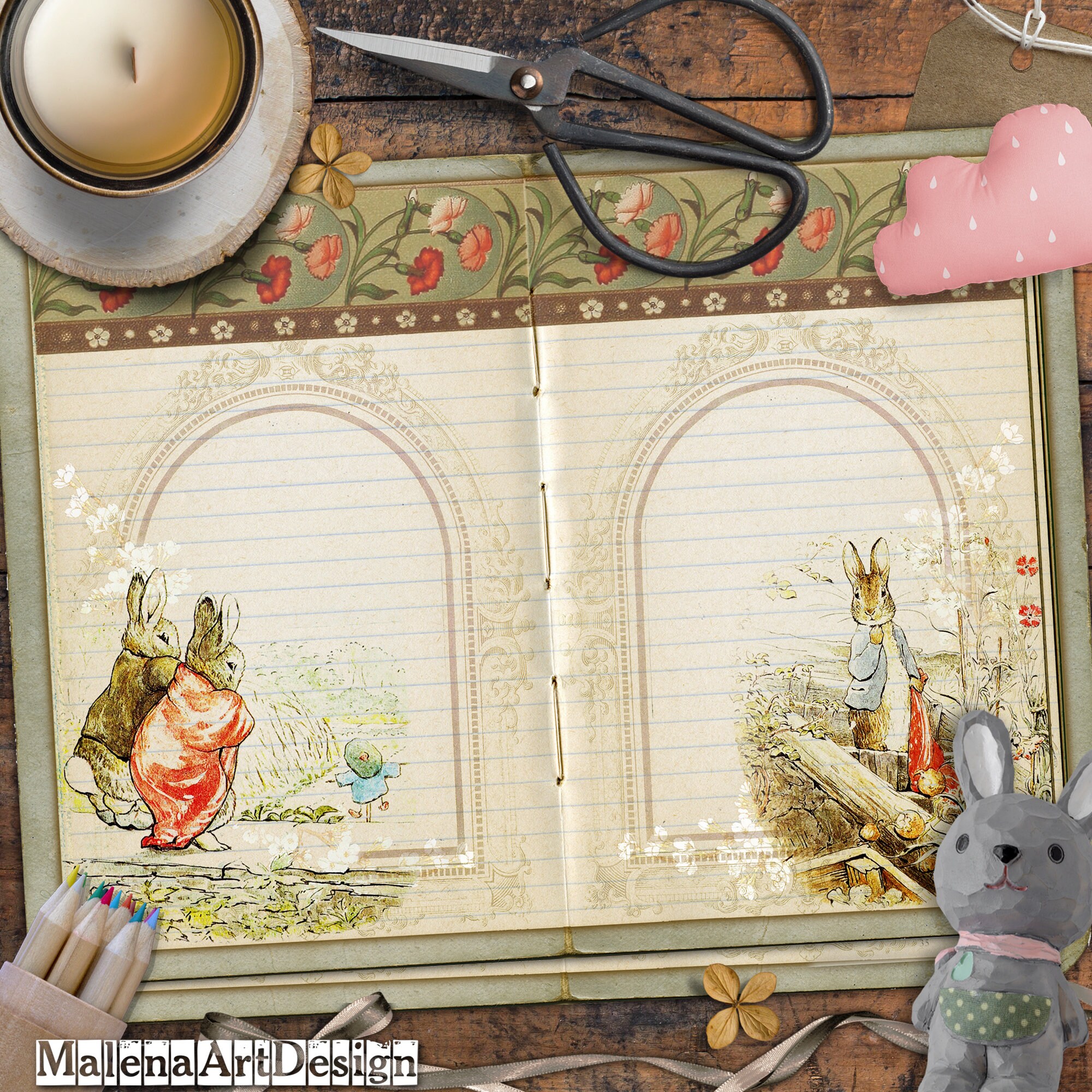 Peter Rabbit Papers Cards Tags Digital Cards Printables - Etsy