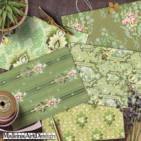 Old Pinned Paper Vintage CARD Digital Cards Printables - Etsy