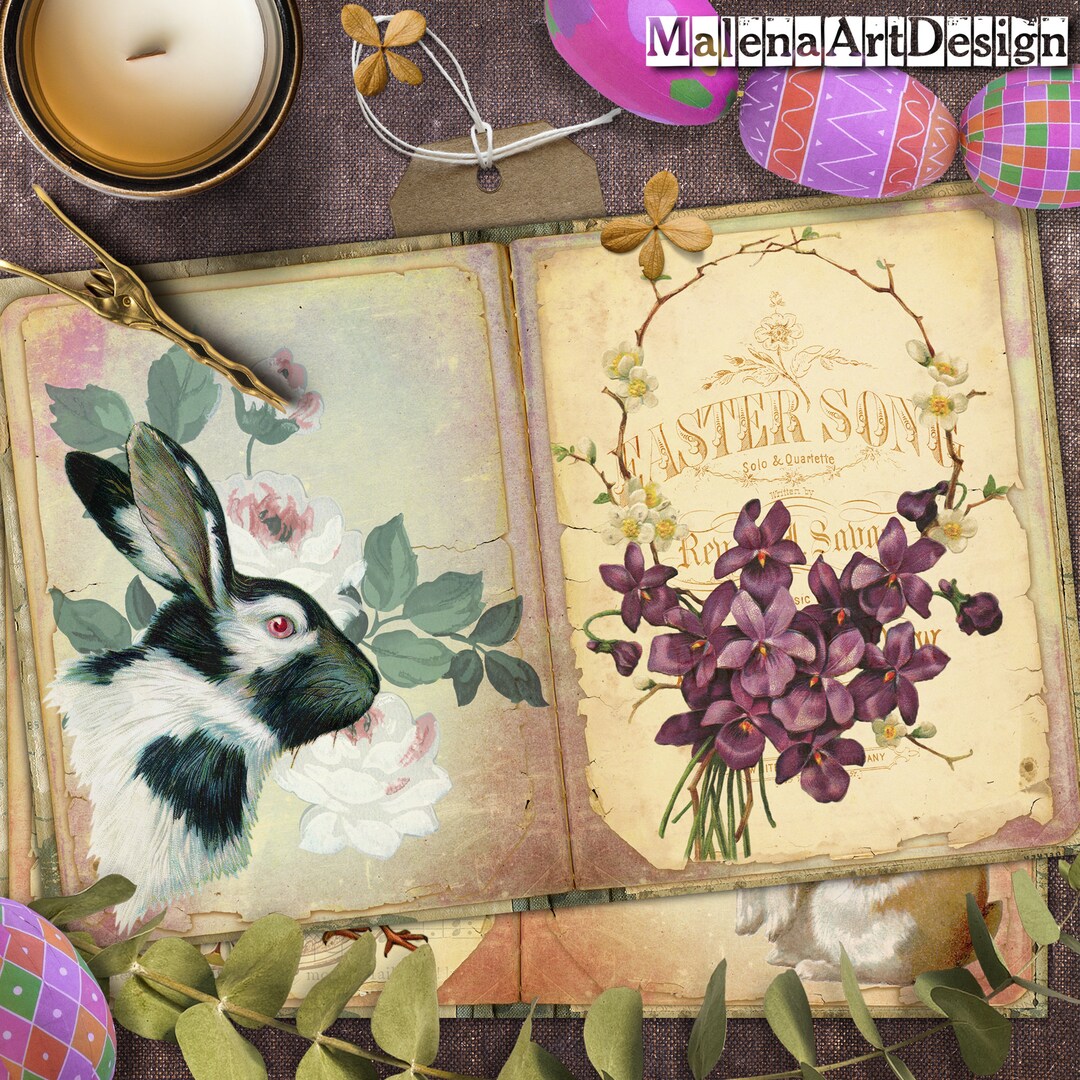 Papers, Easter and Rabbits, Digital Cards Printables, Flowers, Papers ...