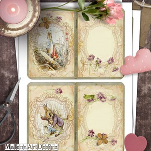 Peter Rabbit, Digital Cards Printables, Vintage, Papers for Crafts ...