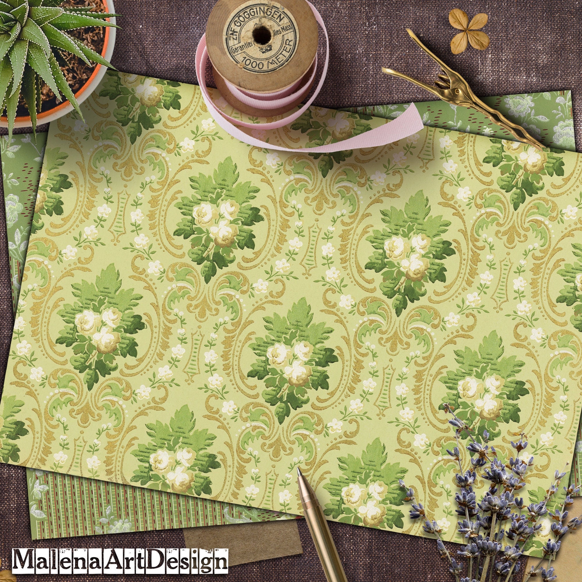 Old Pinned Paper Vintage CARD Digital Cards Printables - Etsy