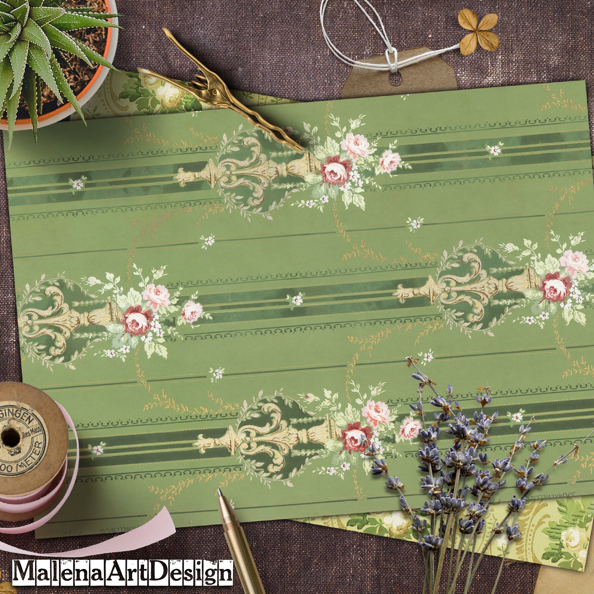 Old Pinned Paper Vintage CARD Digital Cards Printables - Etsy