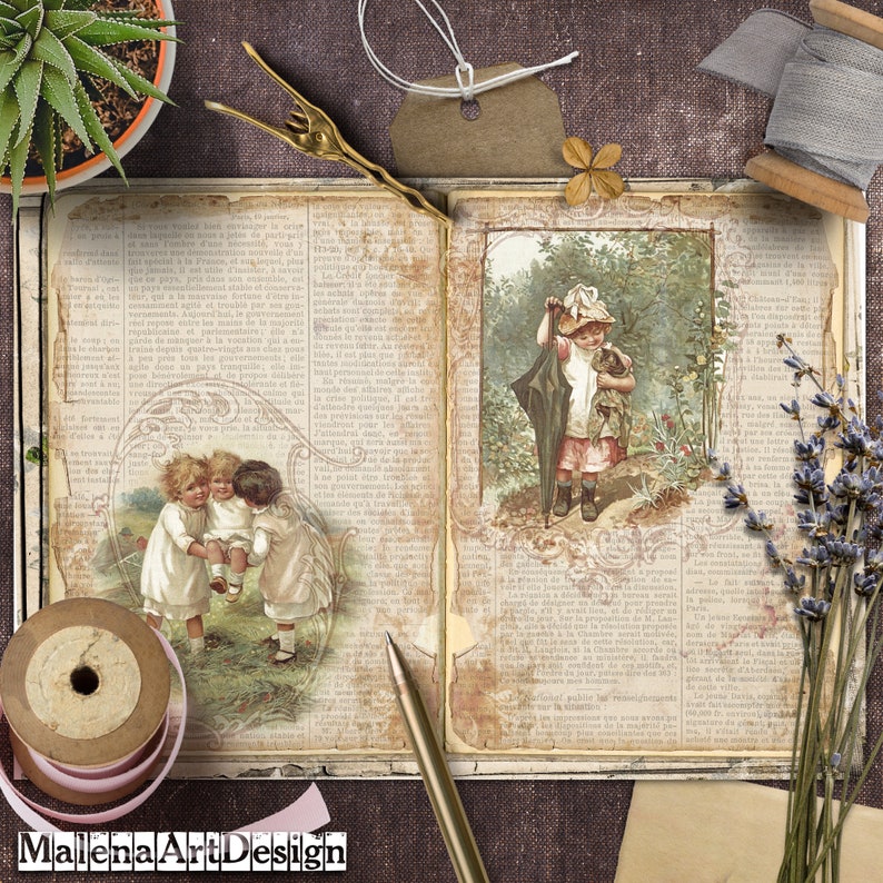 Kids Children Playing Papers Digital Cards Printables - Etsy