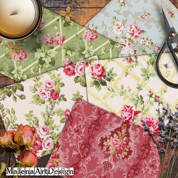 Old Pinned Paper Vintage CARD Digital Cards Printables - Etsy