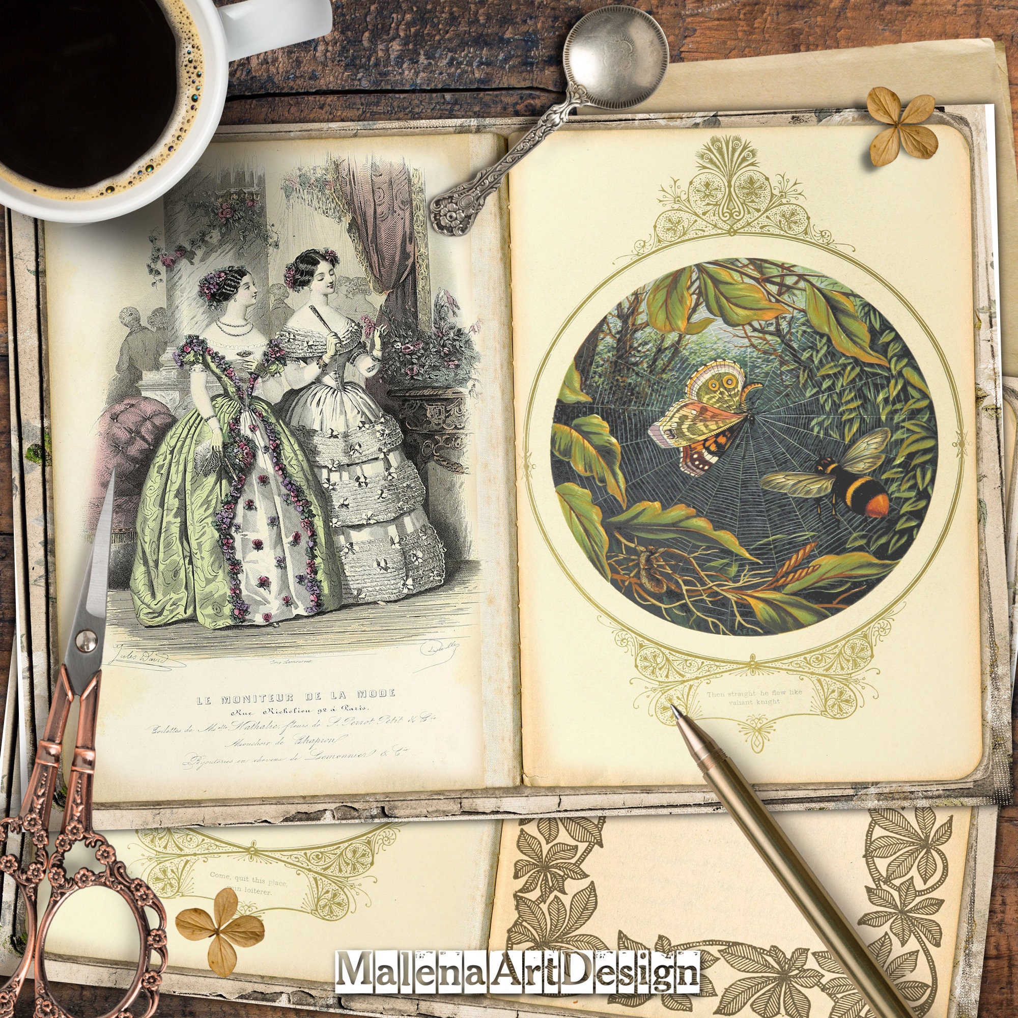 Victorian Ladies Papers Digital Cards Printables Vintage - Etsy