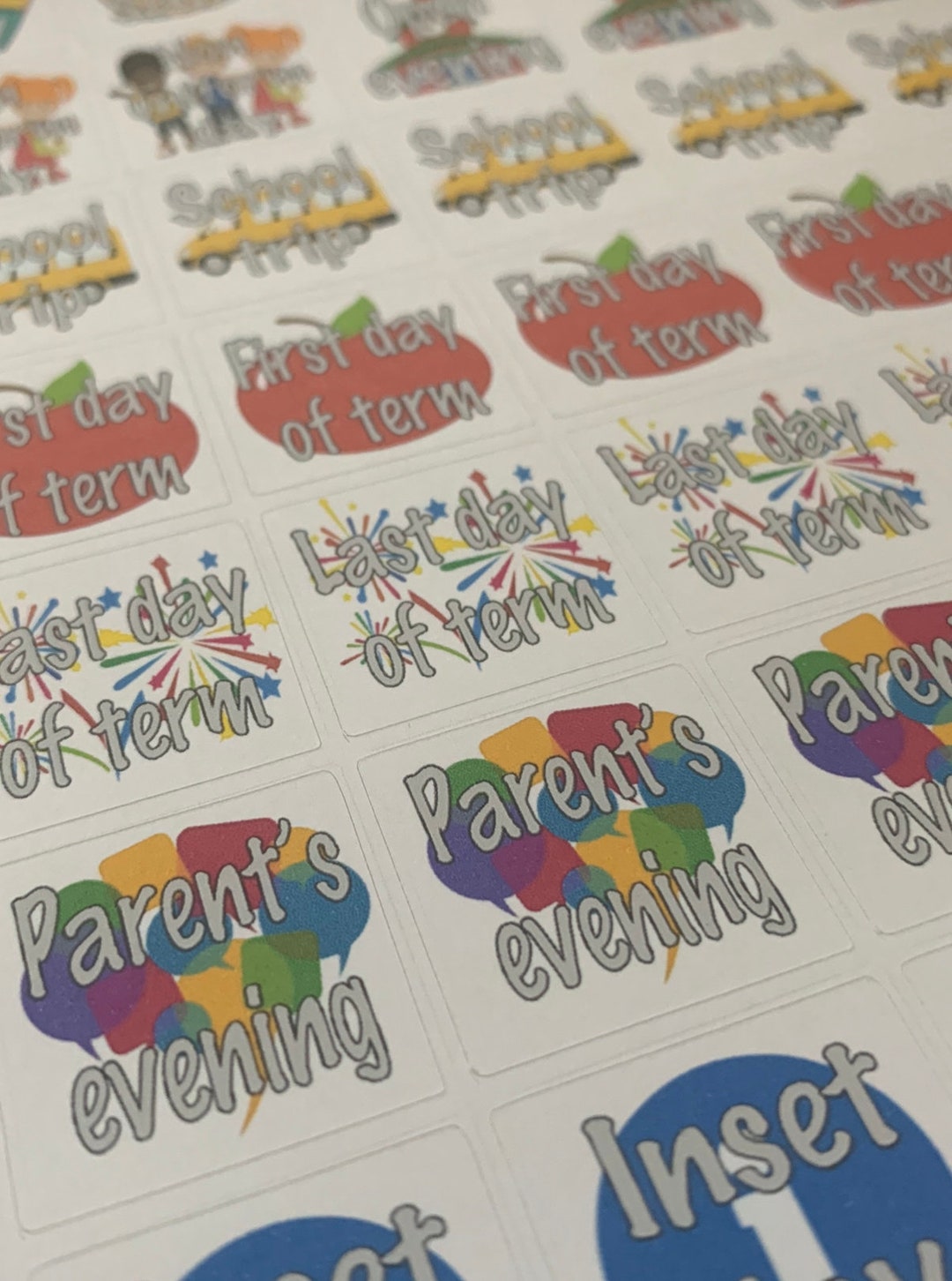 School Year Stickers UK Keep Track of the Numerous School Diary Moments ...