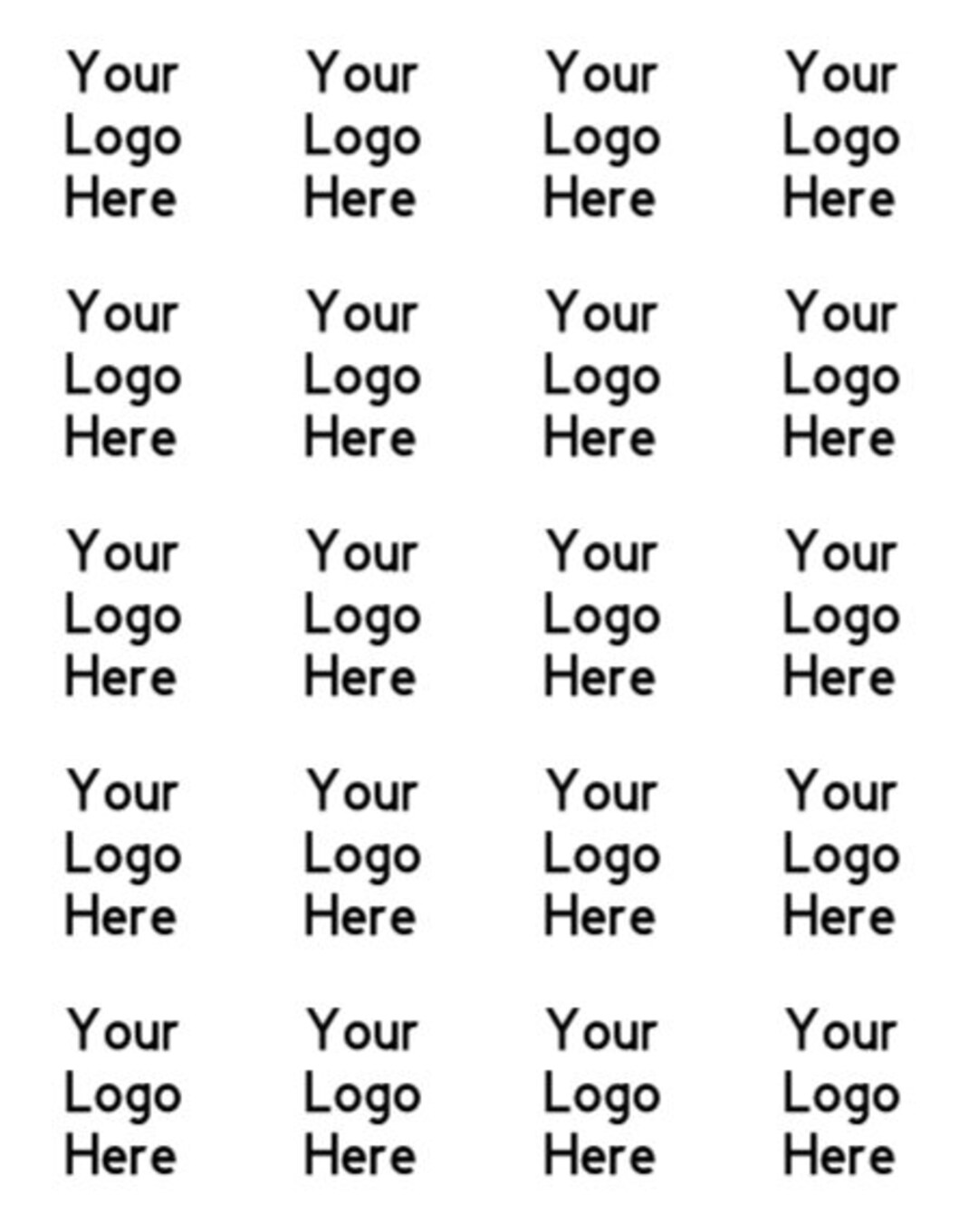 20x YOUR OWN LOGO Stickers 25mm Identical Stickers 40mm - Etsy