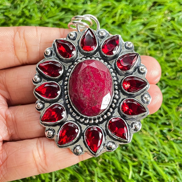 Ruby Pendant - Etsy