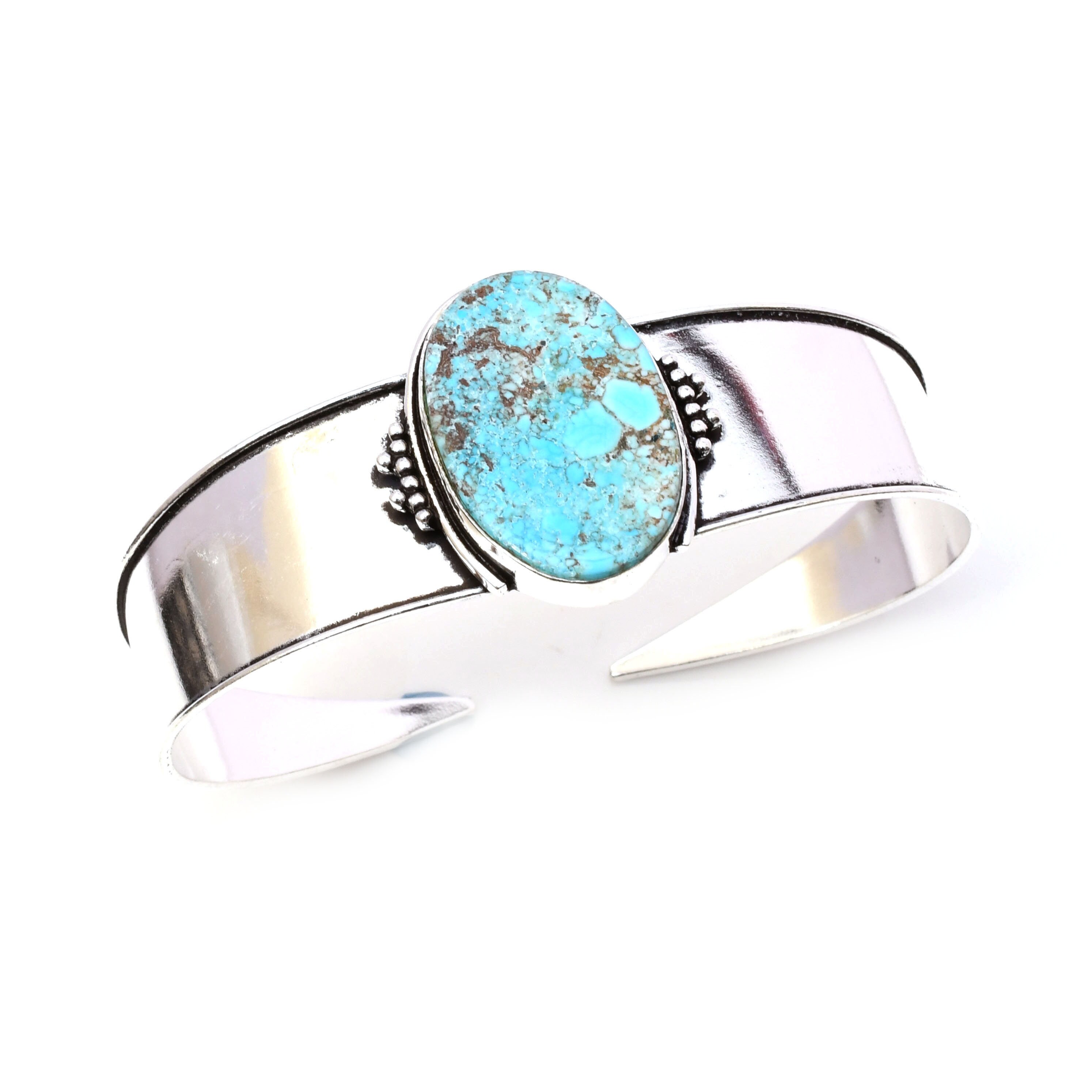 Handmade Turquoise Cuff: 925 Sterling Silver Gemstone Bangle - Etsy