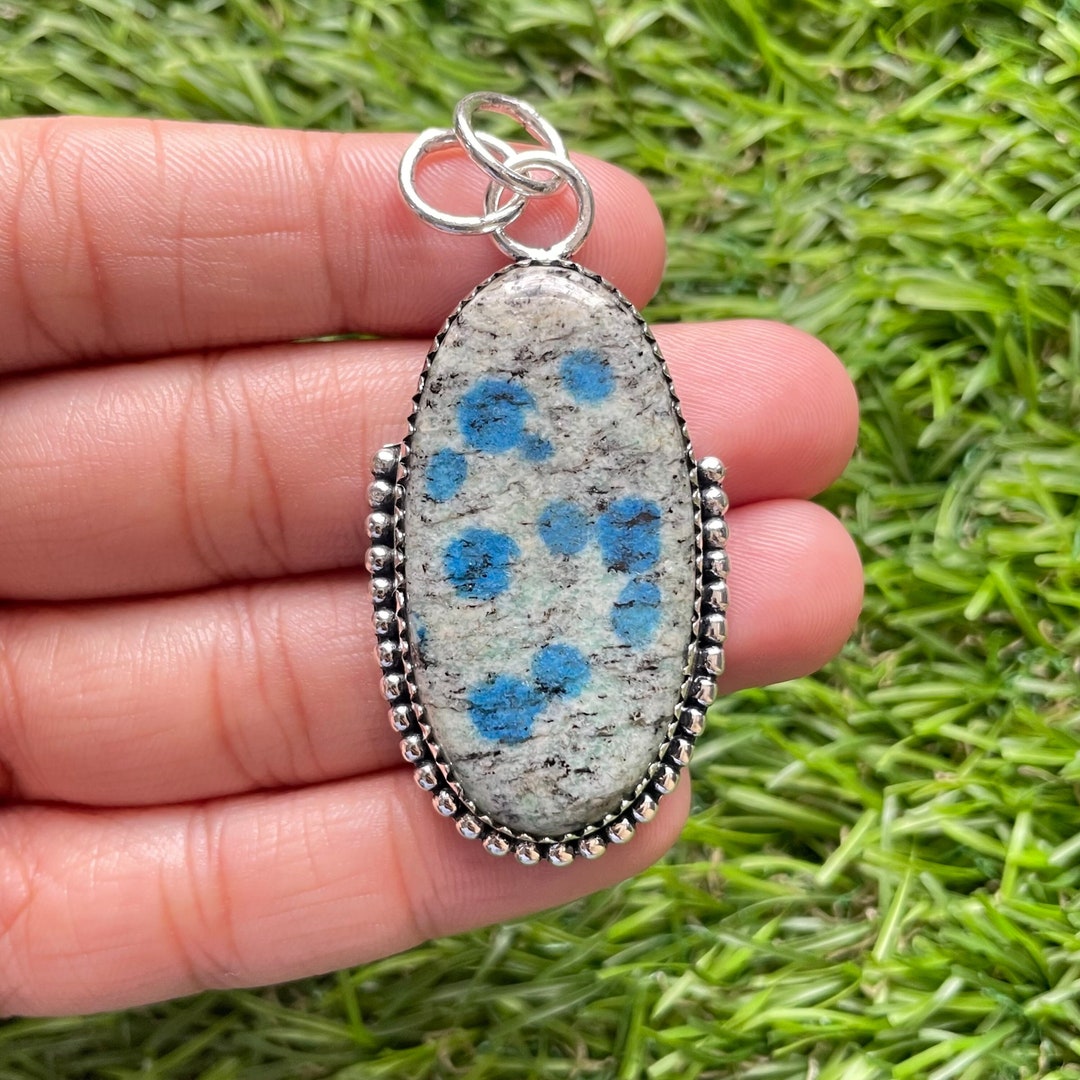 K2 Azurite Pendant 925 Sterling Silver Pendant K2 Azurite Gemstone ...