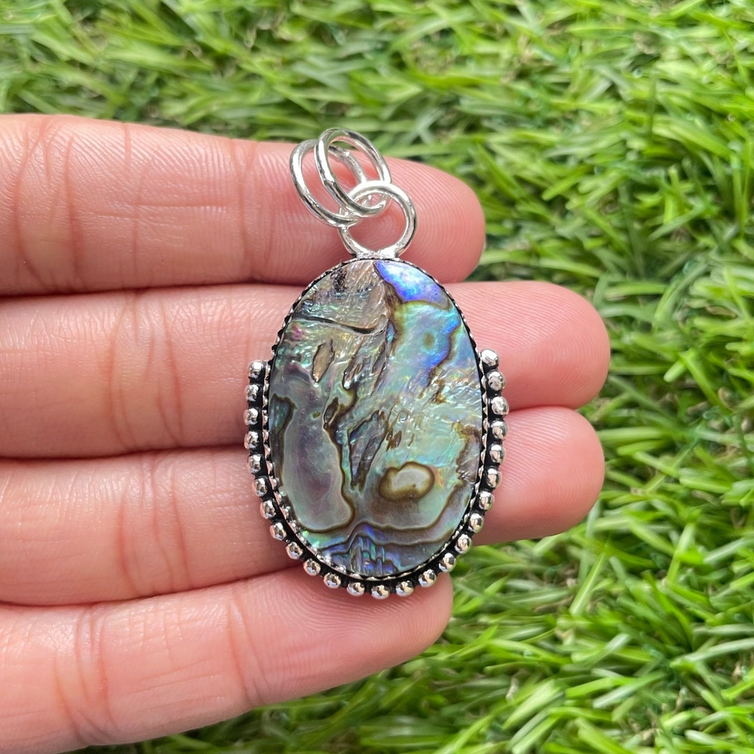 Abalone Shell Pendant 925 Sterling Silver Pendant Abalone Shell ...