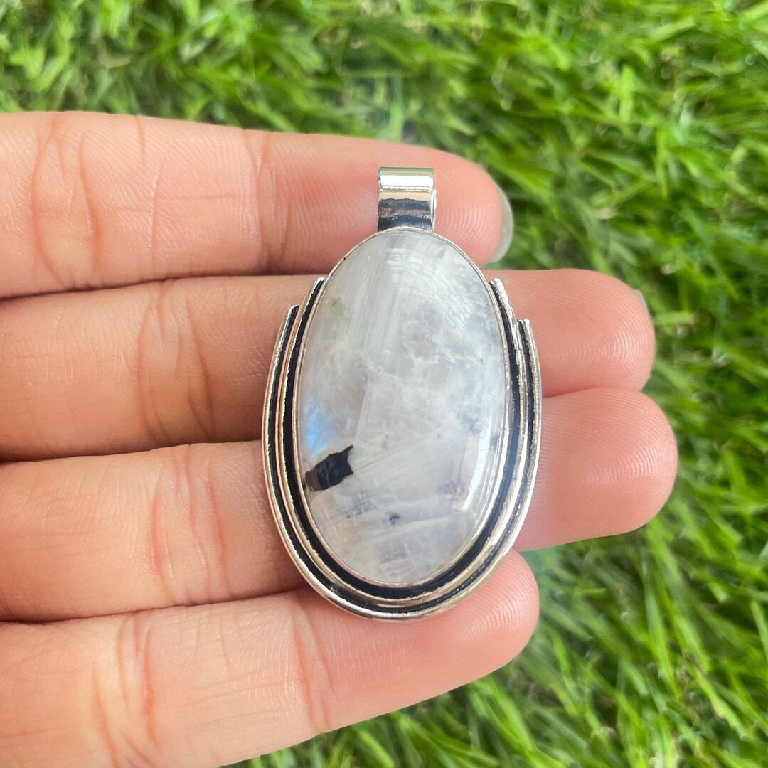 Moonstone Pendant 925 Sterling Silver Pendant Moonstone Gemstone ...