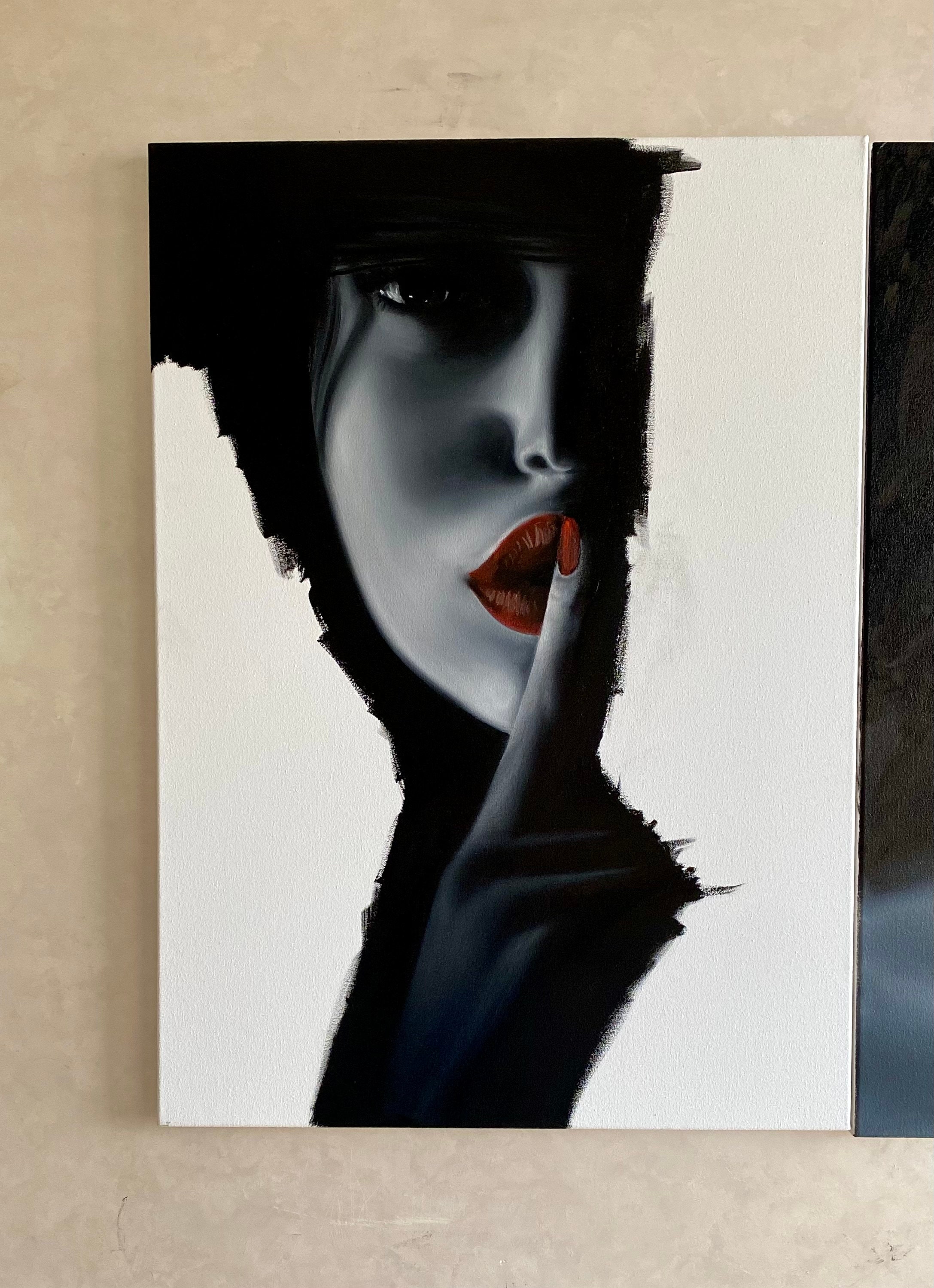 Original Woman Oil Painting: Erotic Fashion Portrait Art - Etsy